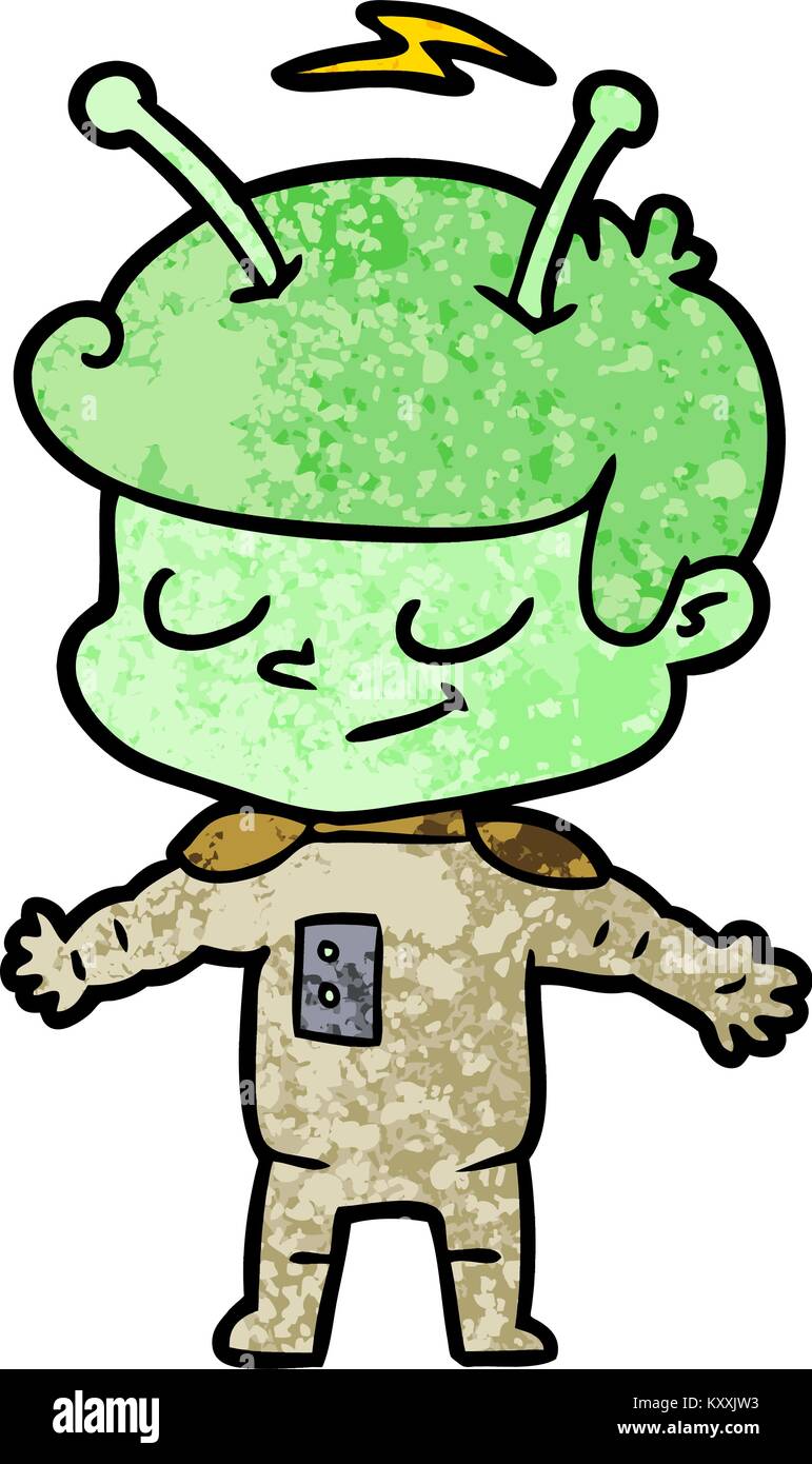 friendly cartoon spaceman Stock Vector Image & Art - Alamy