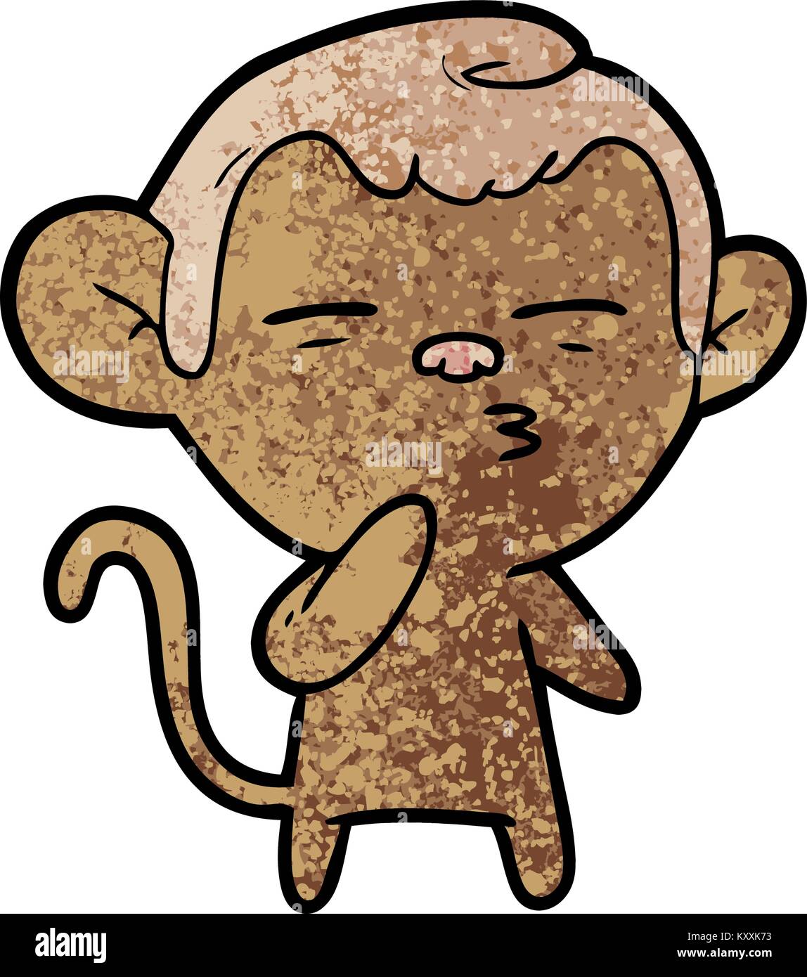 cartoon suspicious monkey Stock Vector Image & Art - Alamy