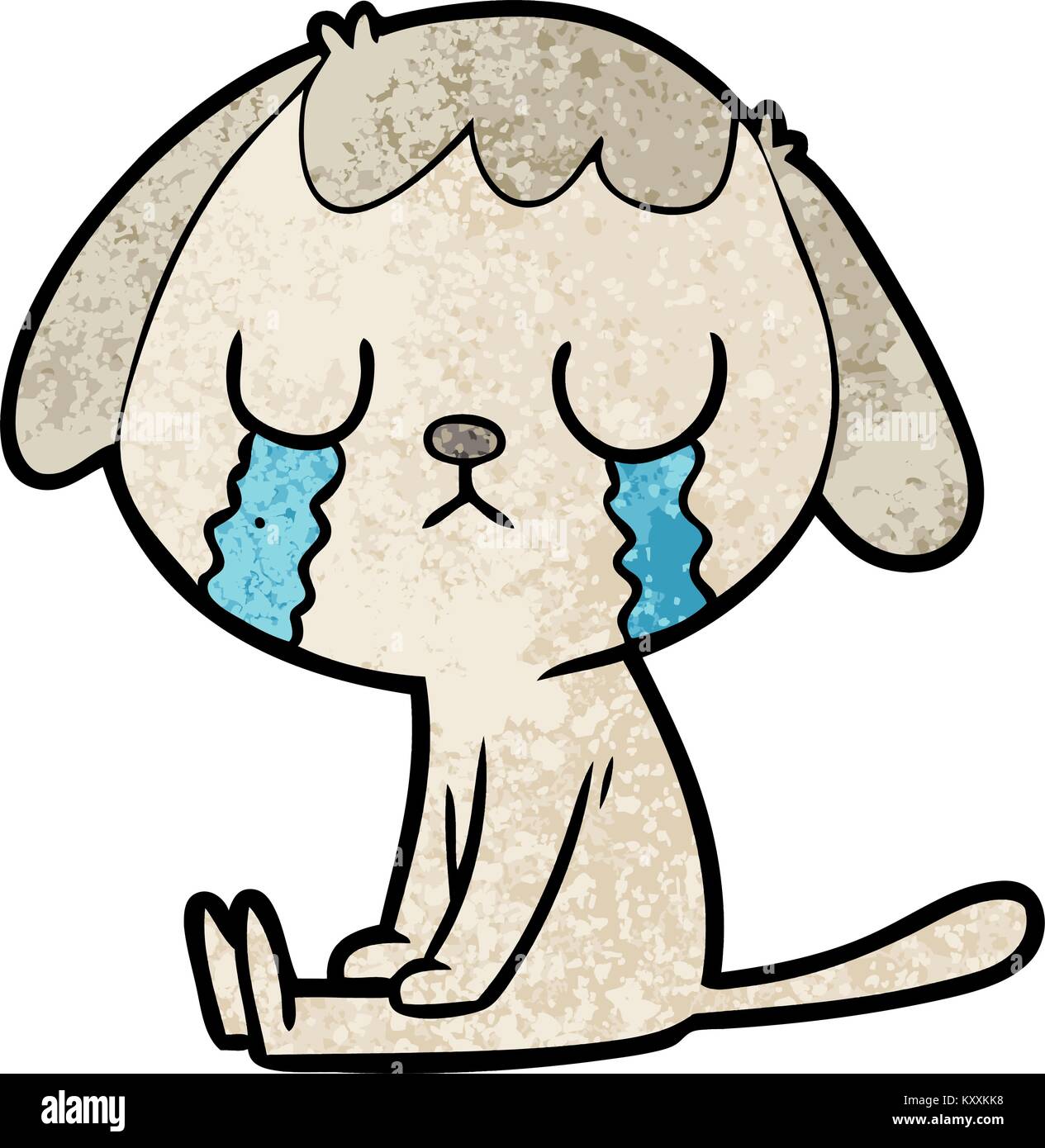 cute cartoon dog crying Stock Vector Image & Art - Alamy