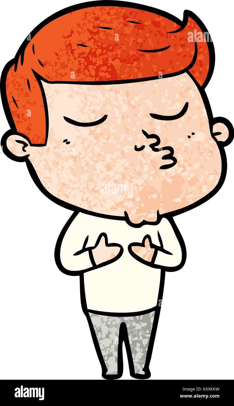 cartoon model guy pouting Stock Vector Image & Art - Alamy