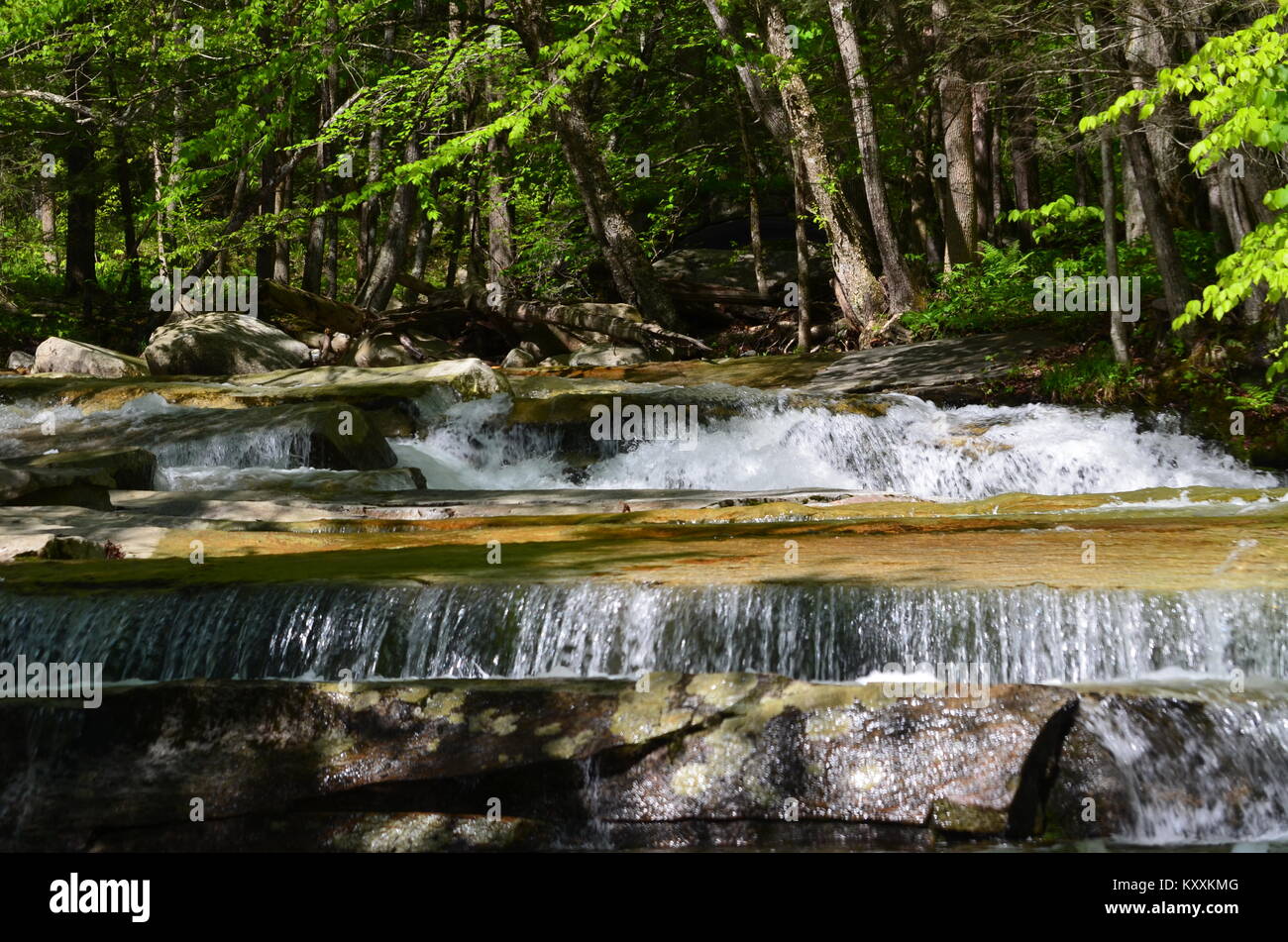 Very colorful waterfalls in Vermont Stock Photo - Alamy