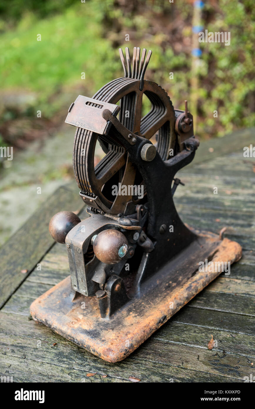 A & C Jenner Laundry marking machine Stock Photo - Alamy