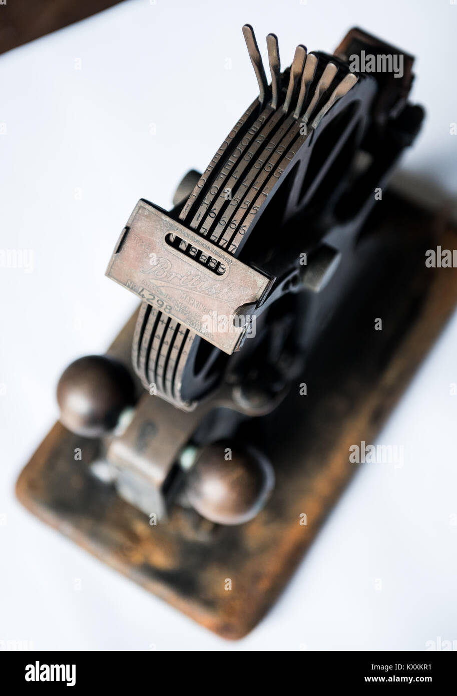 A & C Jenner Laundry marking machine Stock Photo - Alamy