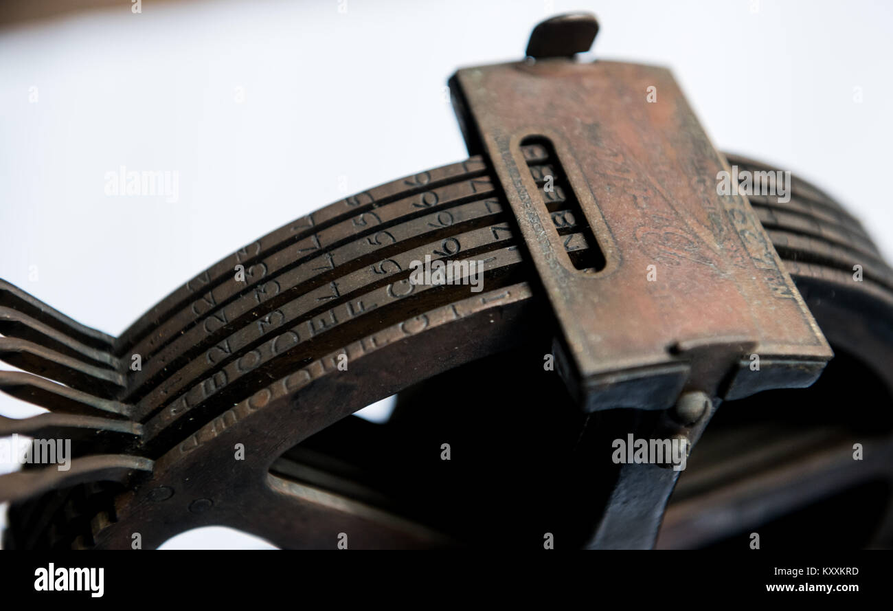 A & C Jenner Laundry marking machine Stock Photo - Alamy