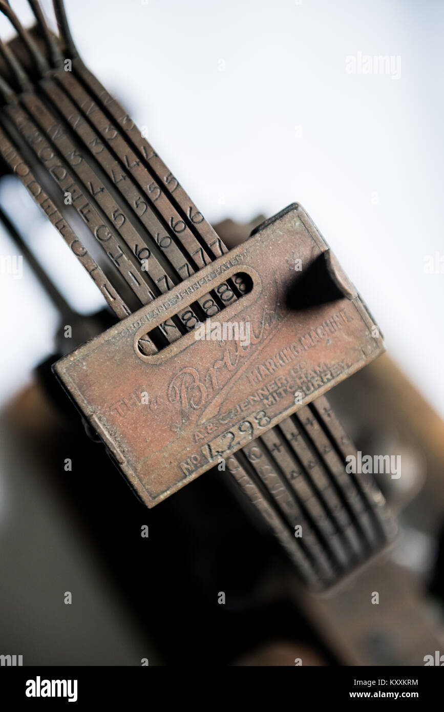 A & C Jenner Laundry marking machine Stock Photo - Alamy