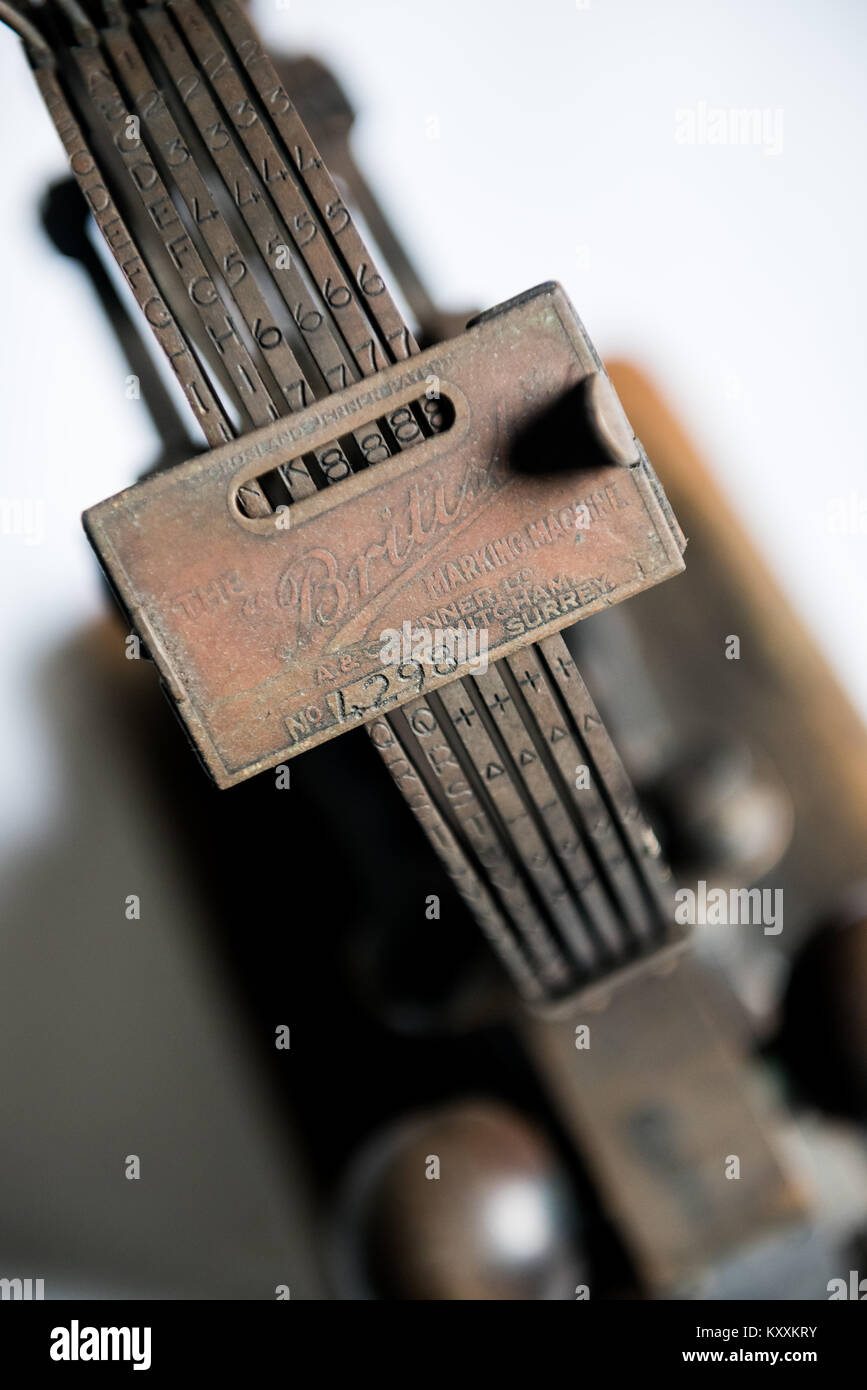 A & C Jenner Laundry marking machine Stock Photo - Alamy