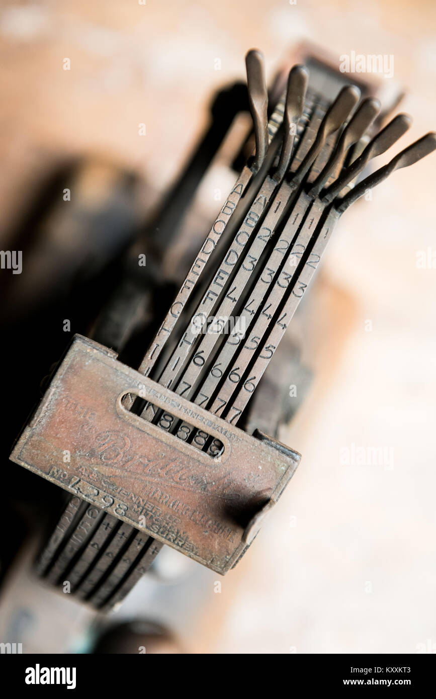 A & C Jenner Laundry marking machine Stock Photo - Alamy