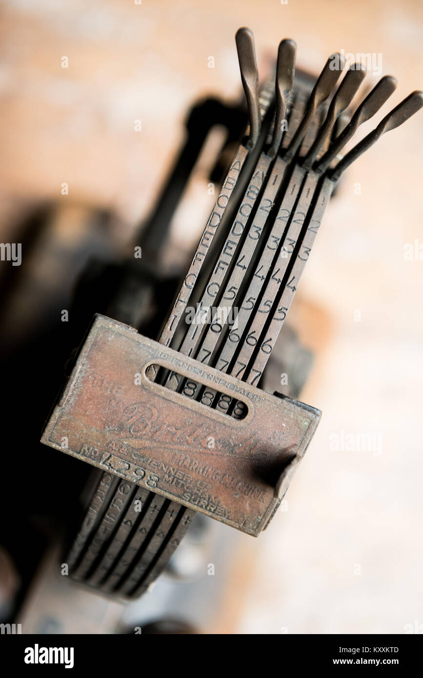 A & C Jenner Laundry marking machine Stock Photo - Alamy