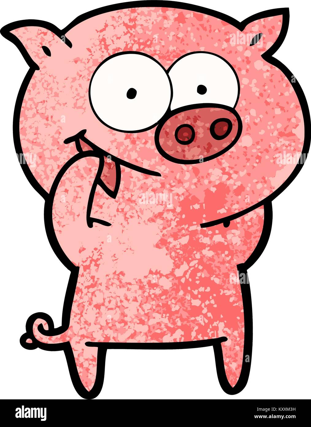 cheerful pig cartoon Stock Vector Image & Art - Alamy
