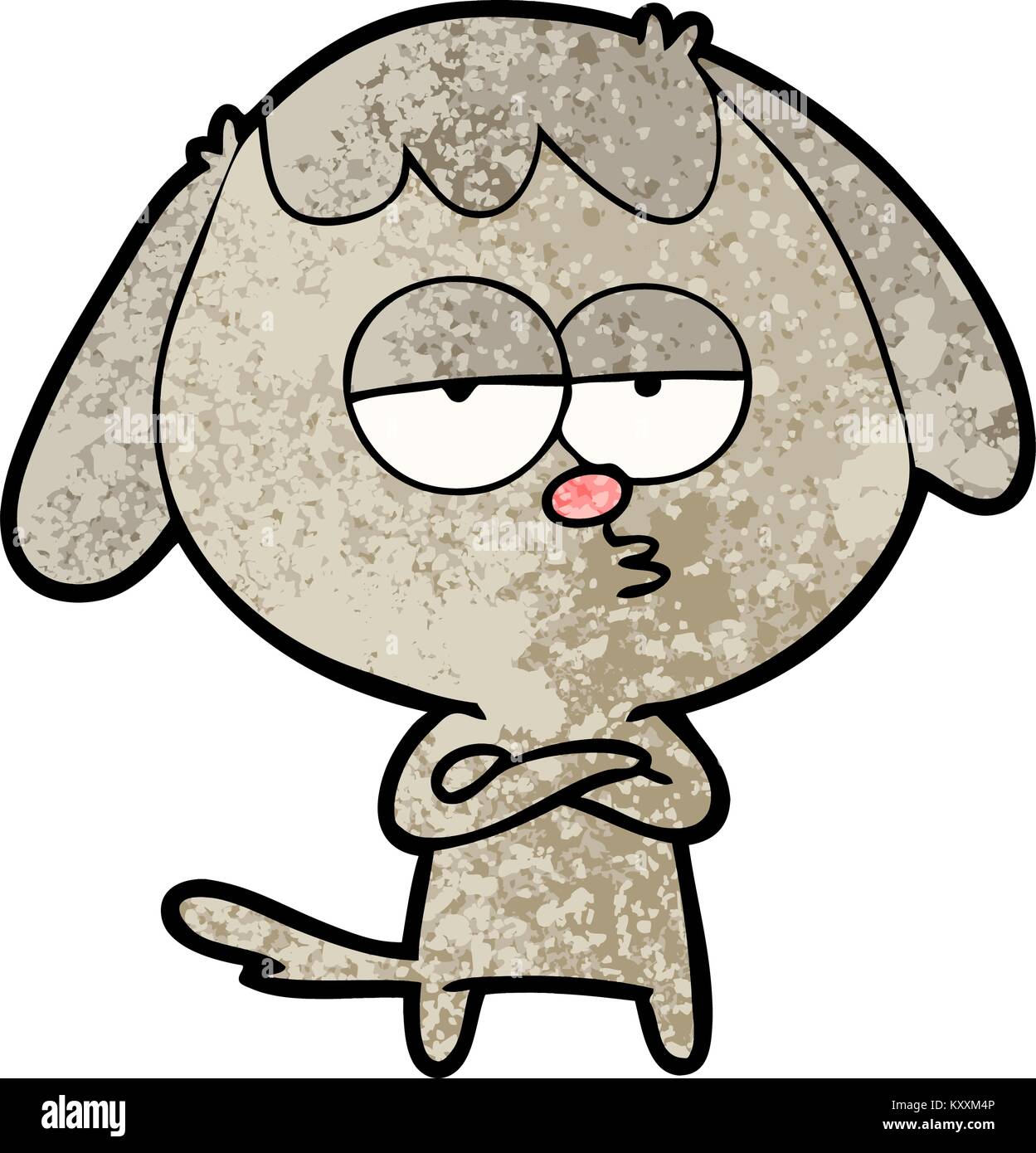 cartoon bored dog Stock Vector Image & Art - Alamy