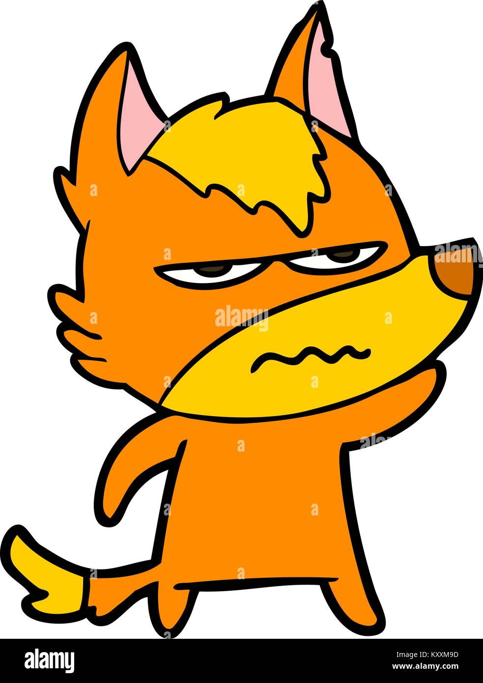 angry fox cartoon character Stock Vector Image & Art - Alamy