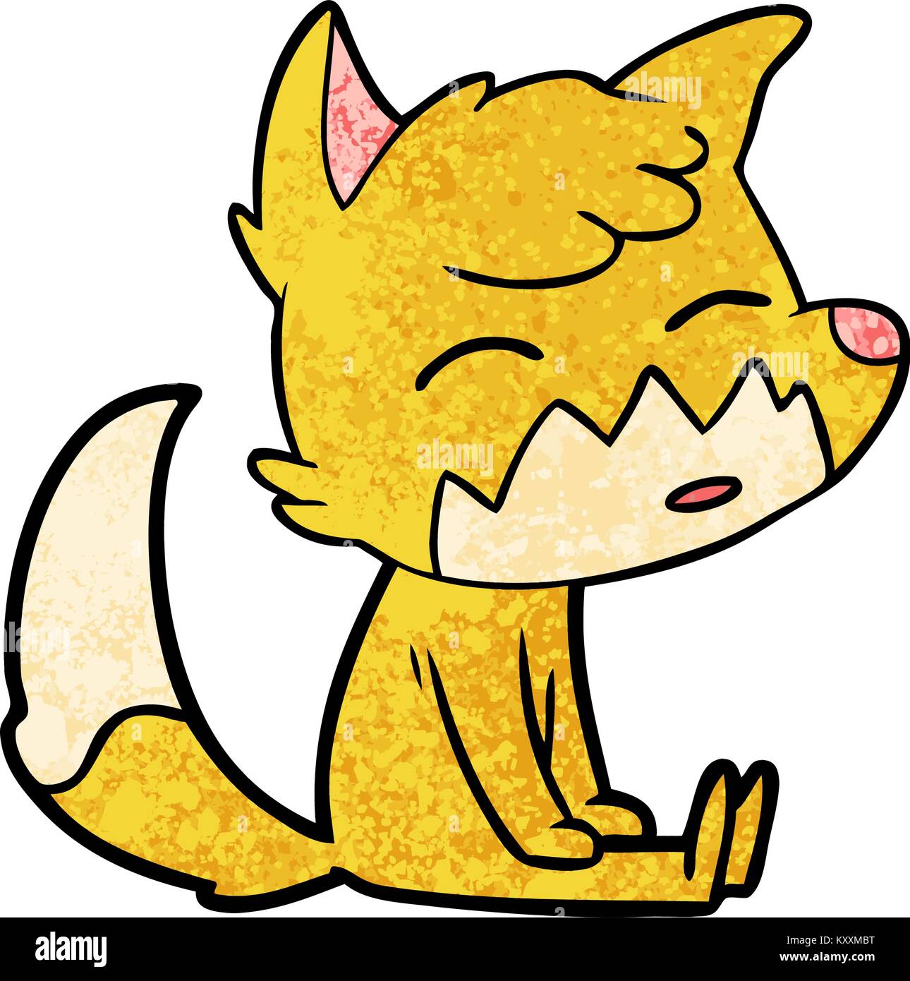 cartoon fox sitting Stock Vector Image & Art - Alamy