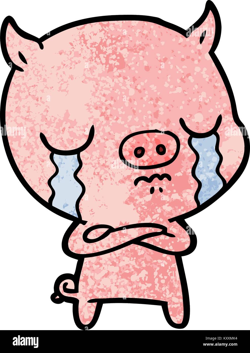 cartoon pig crying Stock Vector Image & Art - Alamy