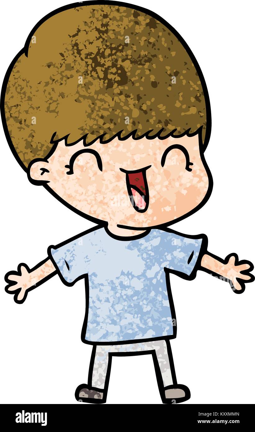 happy cartoon boy Stock Vector Image & Art - Alamy