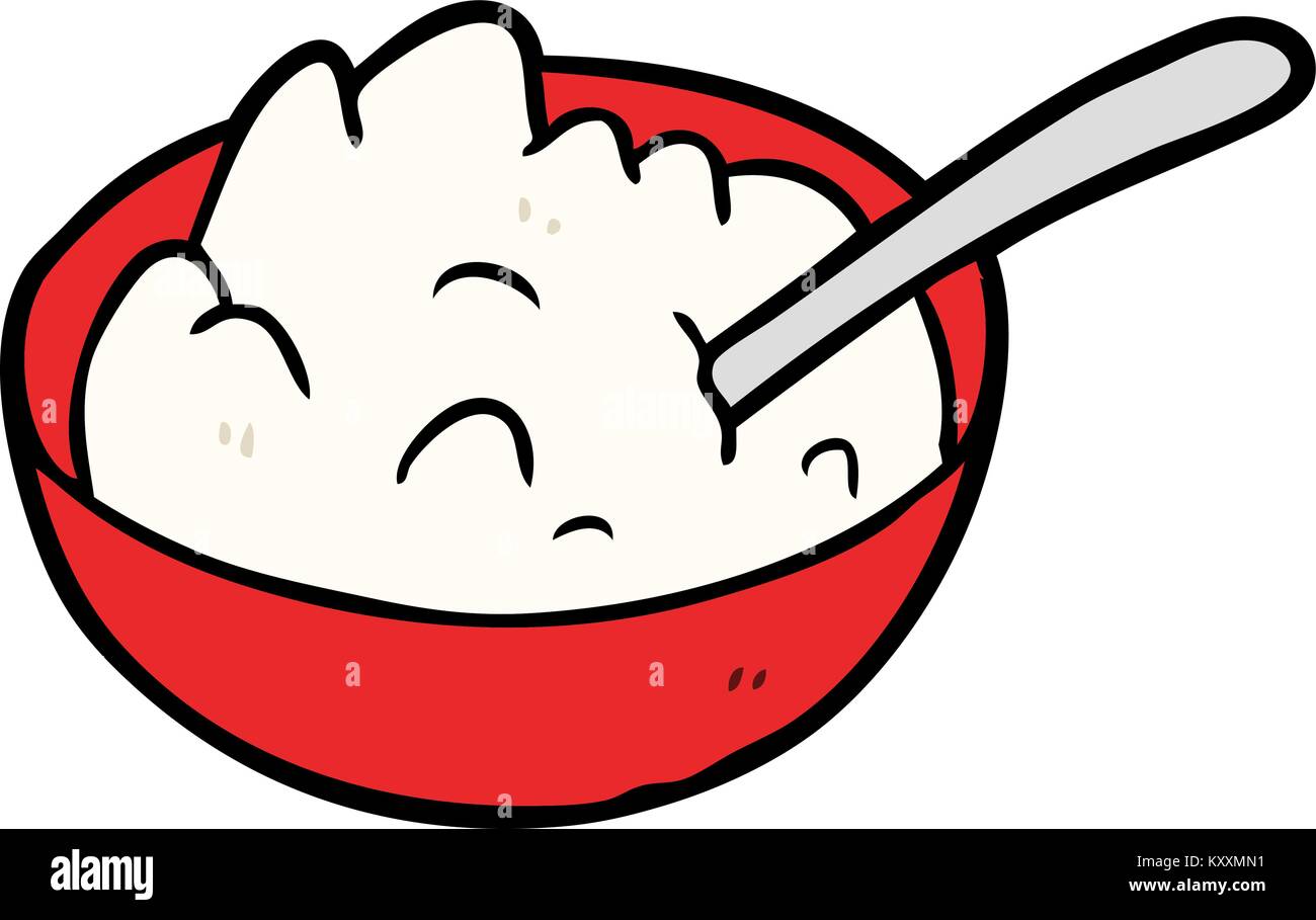 cartoon bowl of porridge Stock Vector Image & Art - Alamy