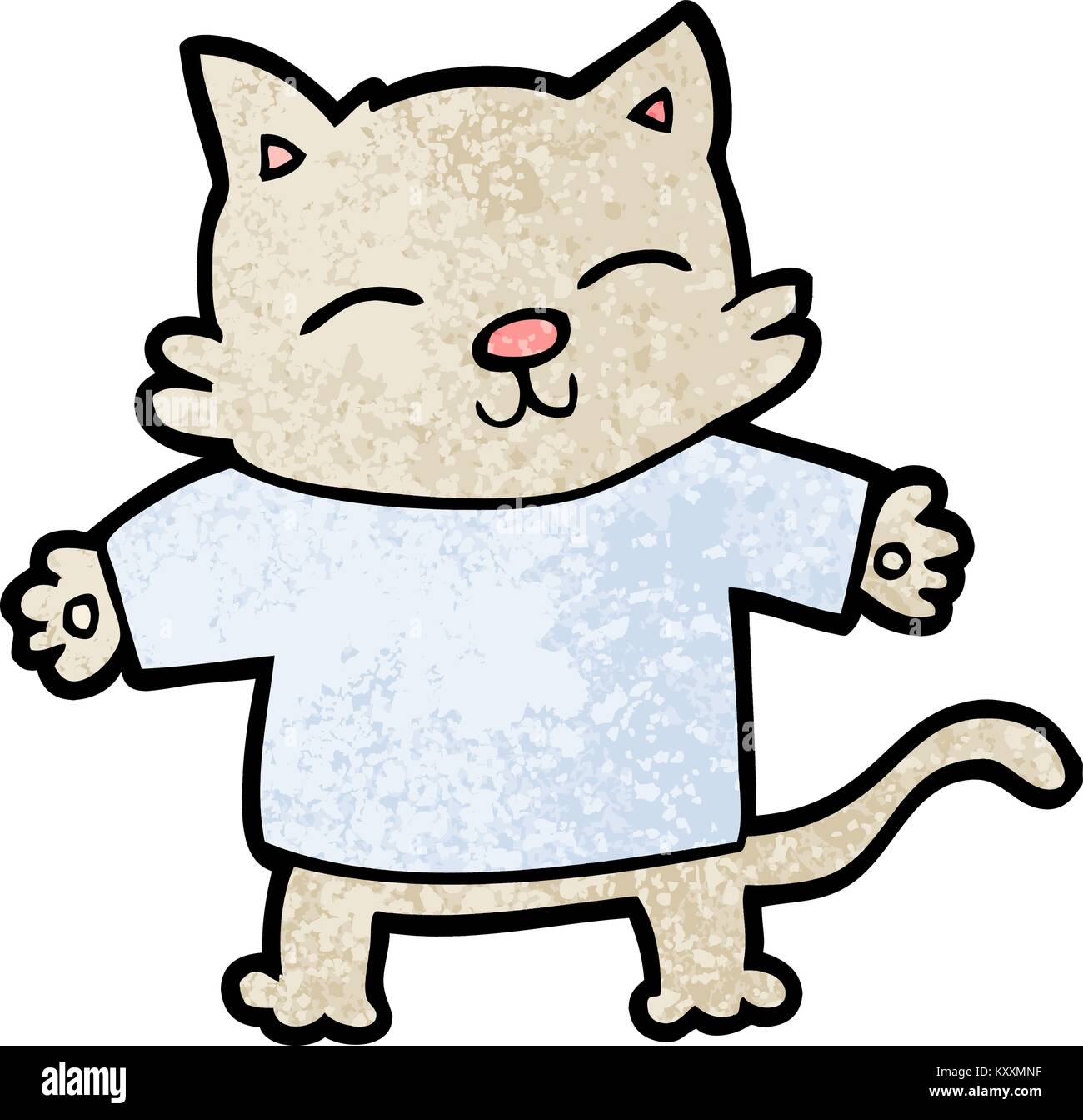 happy cartoon cat Stock Vector Image & Art - Alamy
