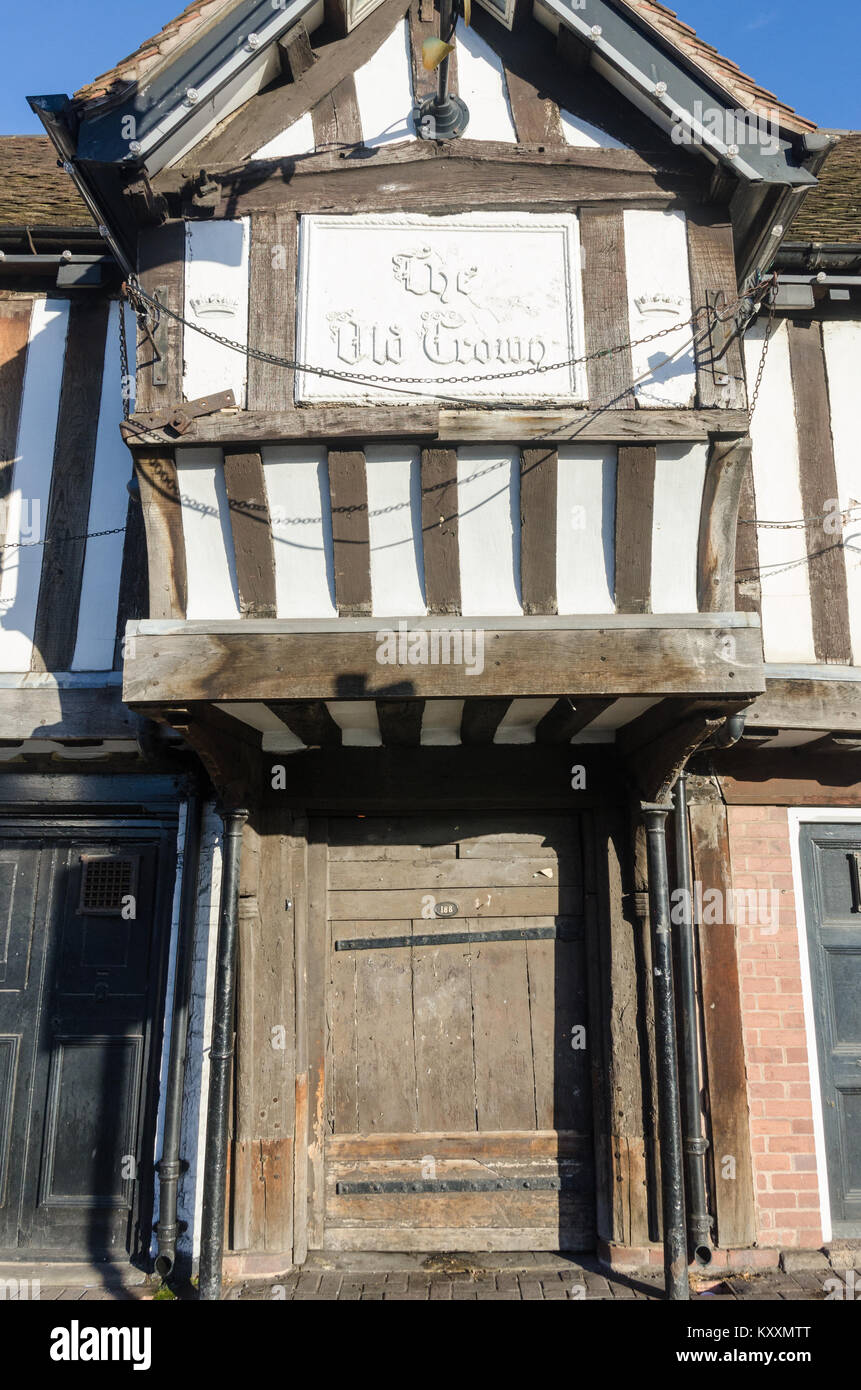 The Old Crown pub in Deritend, Digbeth, Birmingham is the oldest extant ...