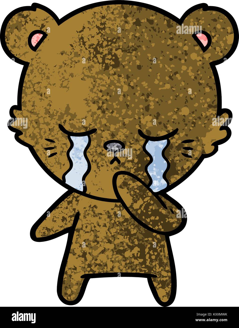 crying cartoon bear Stock Vector Image & Art - Alamy
