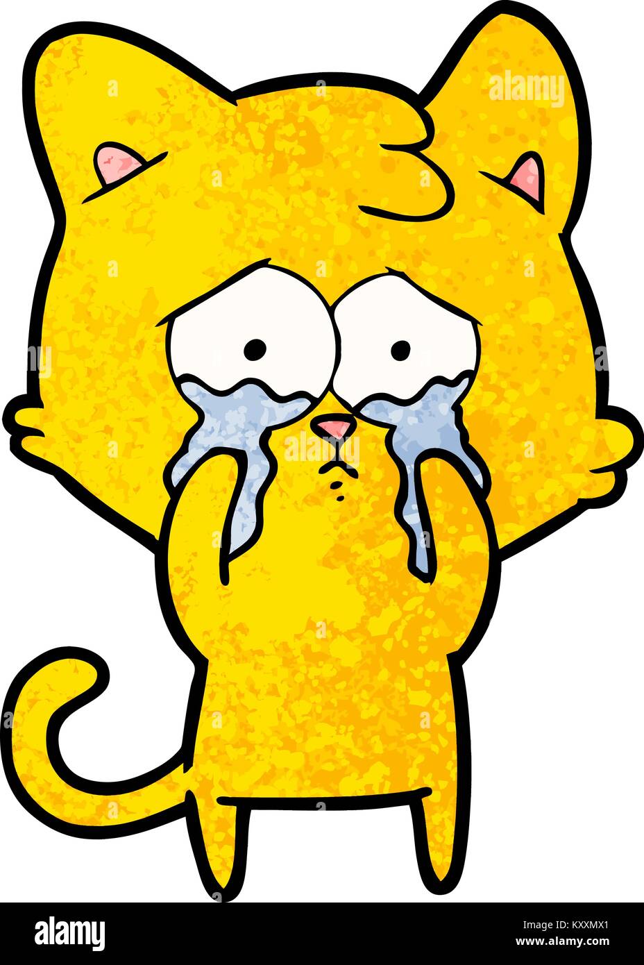 cartoon crying cat Stock Vector Image & Art - Alamy