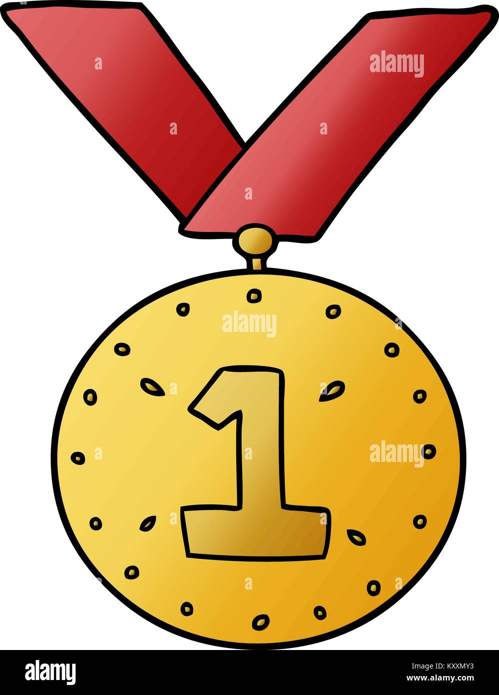 Freehand Drawn Cartoon Medal High Resolution Stock Photography and ...