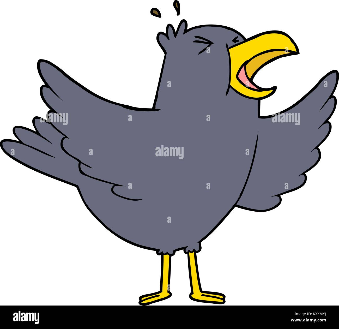 cartoon squawking bird Stock Vector Image & Art - Alamy