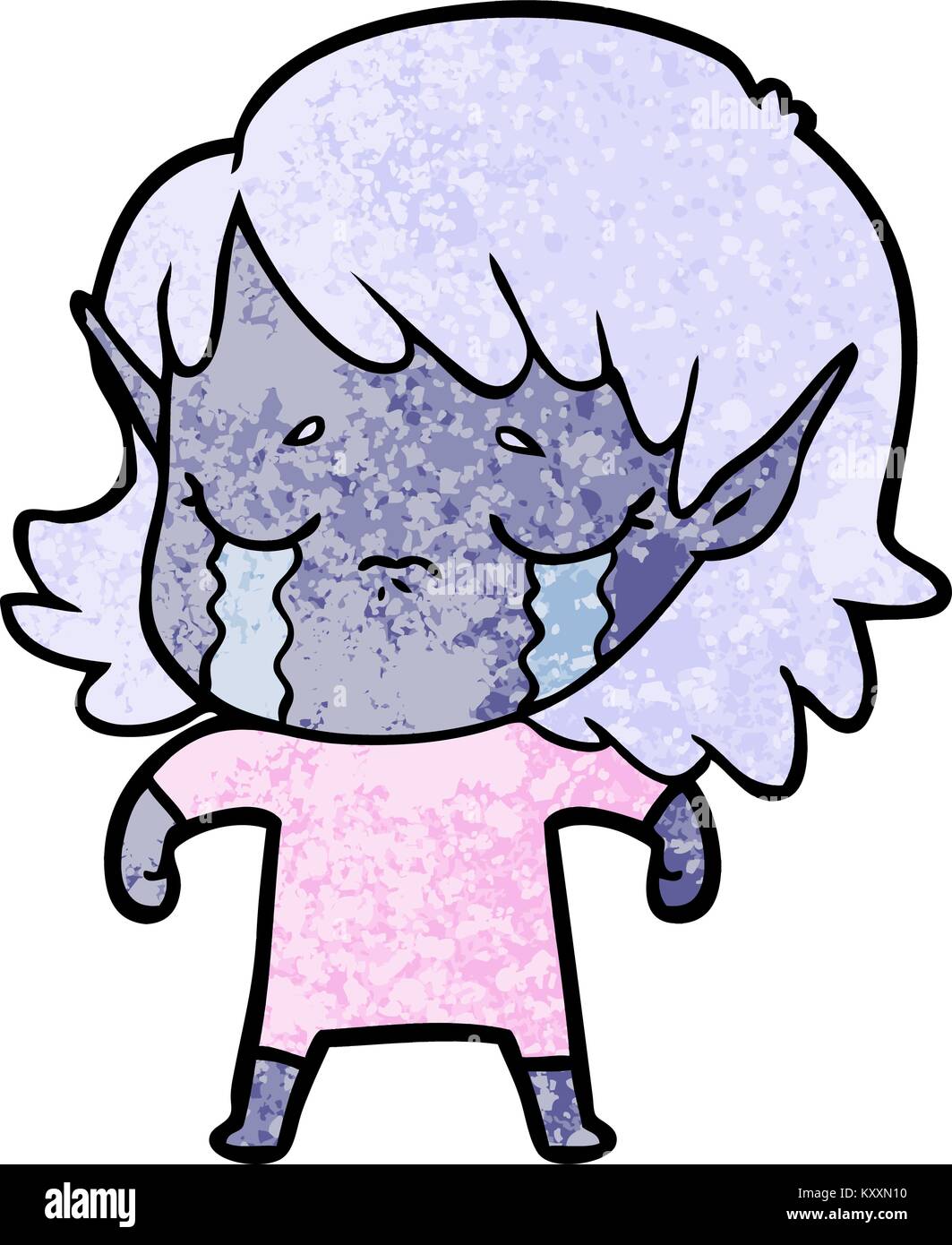cartoon crying elf girl Stock Vector Image & Art - Alamy