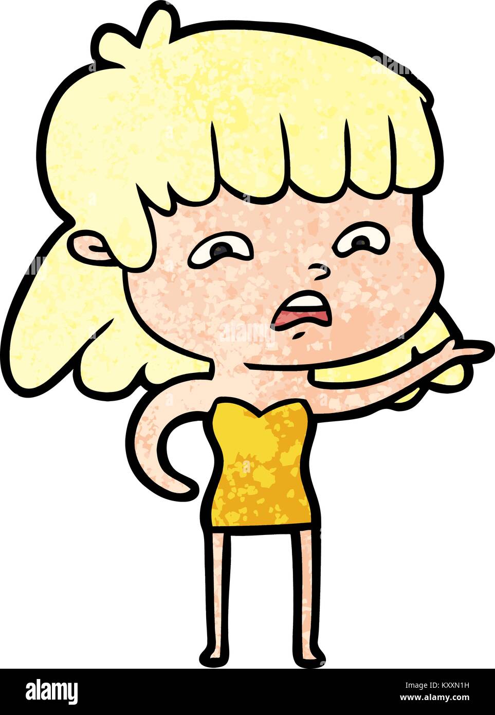 cartoon worried woman Stock Vector Image & Art - Alamy