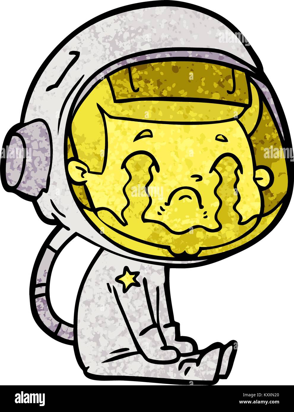 cartoon crying astronaut Stock Vector Image & Art - Alamy