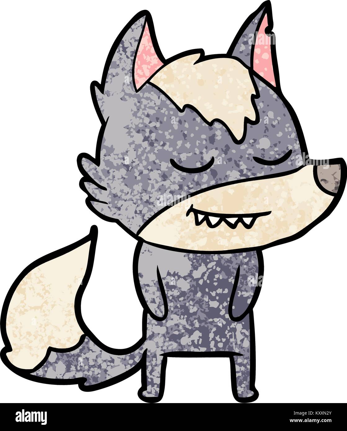 friendly cartoon wolf Stock Vector Image & Art - Alamy