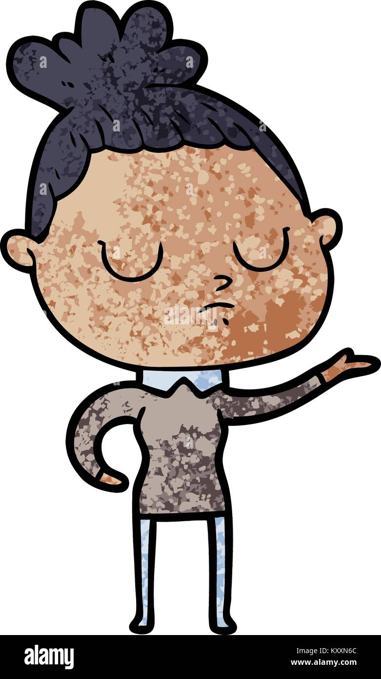 cartoon calm woman Stock Vector Image & Art - Alamy