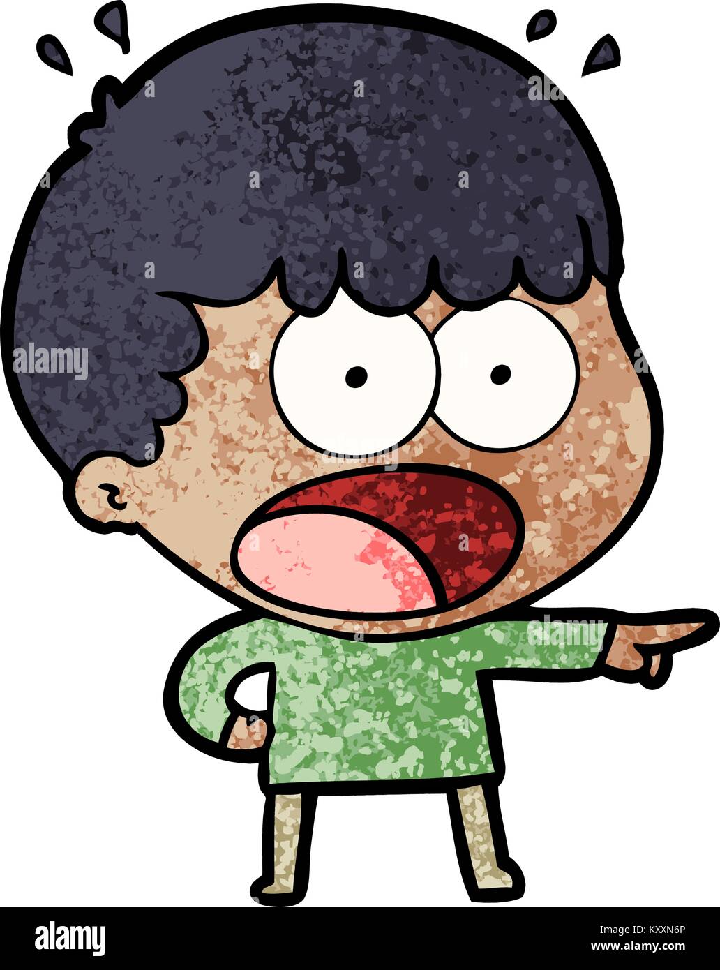 cartoon shocked man pointing Stock Vector Image & Art - Alamy