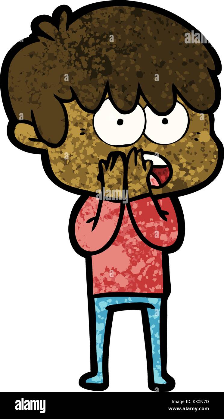worried cartoon boy Stock Vector Image & Art - Alamy