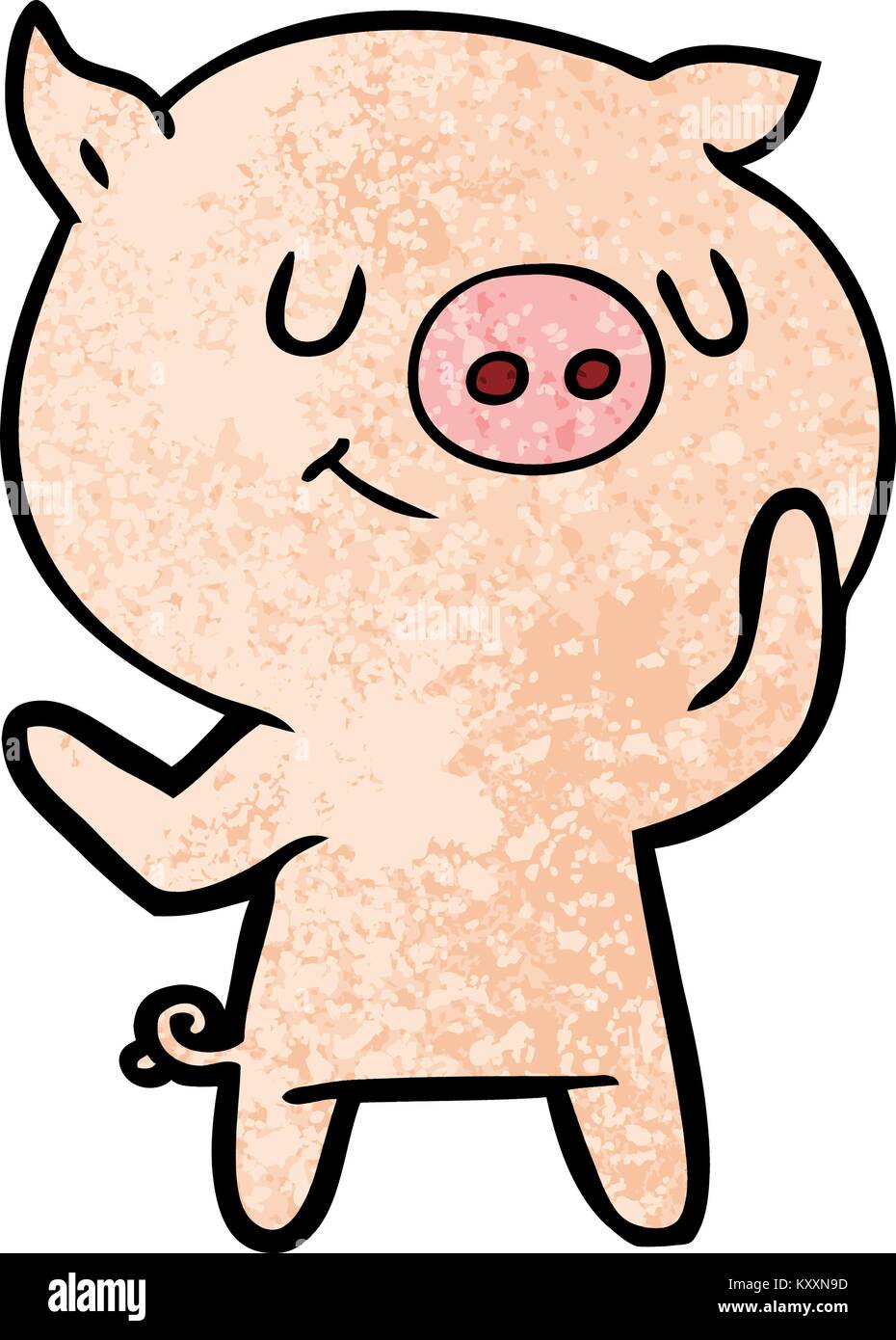 happy cartoon pig Stock Vector Image & Art - Alamy