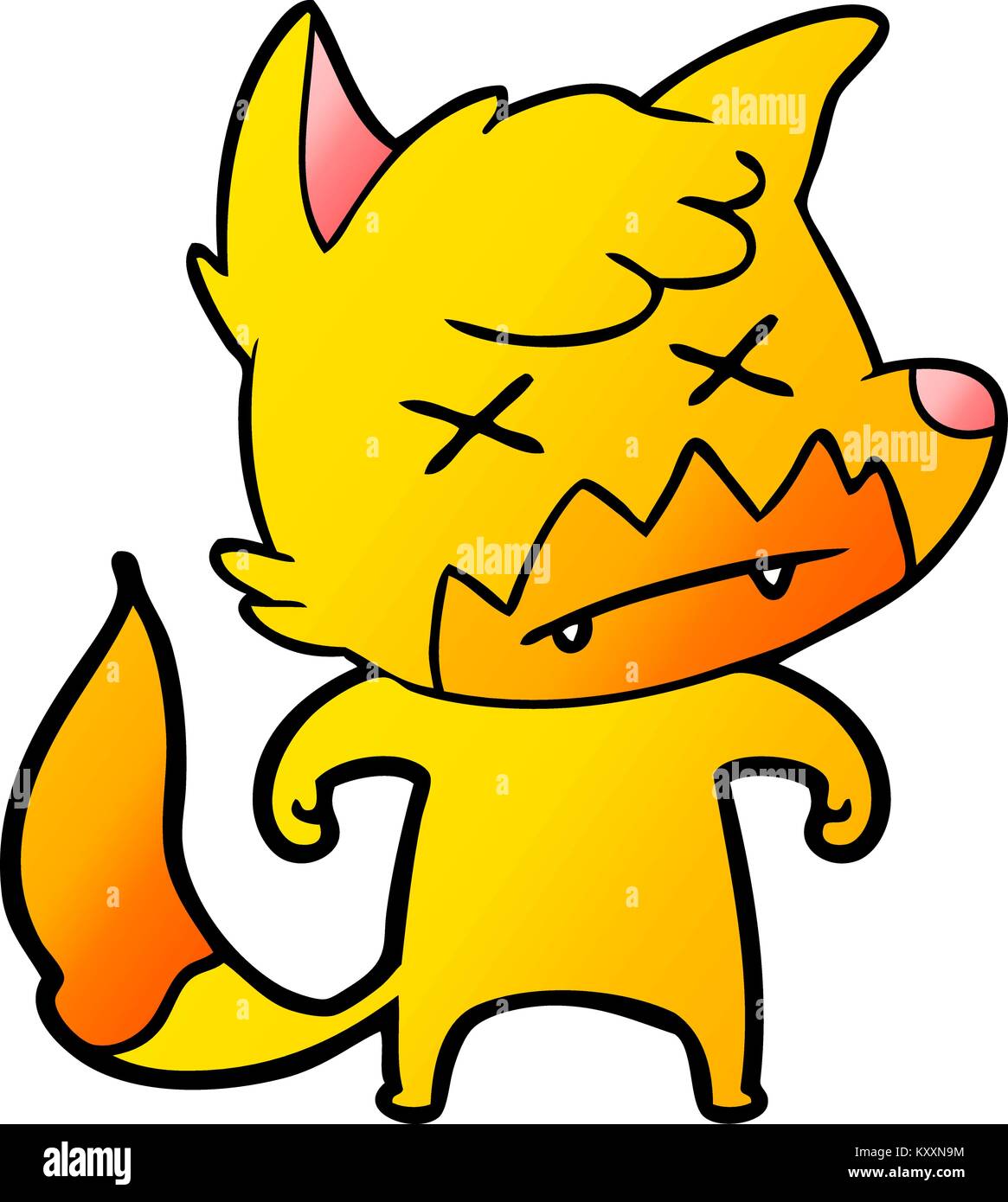 dead fox cartoon character Stock Vector Image & Art - Alamy