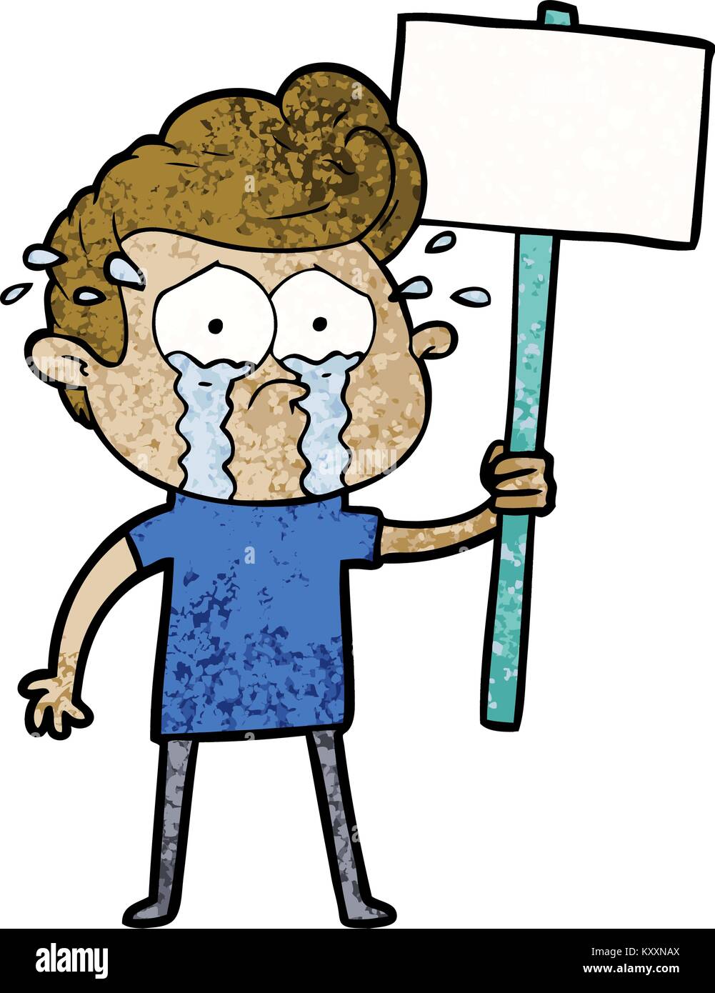 cartoon crying protester Stock Vector Image & Art - Alamy