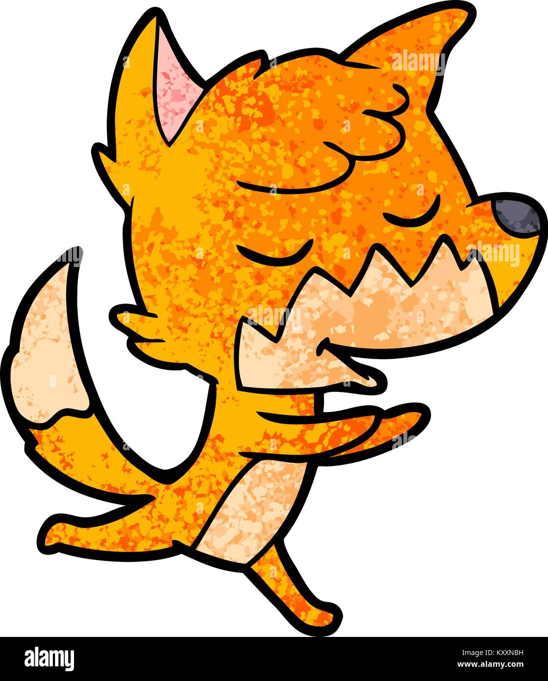 friendly cartoon fox running Stock Vector Image & Art - Alamy