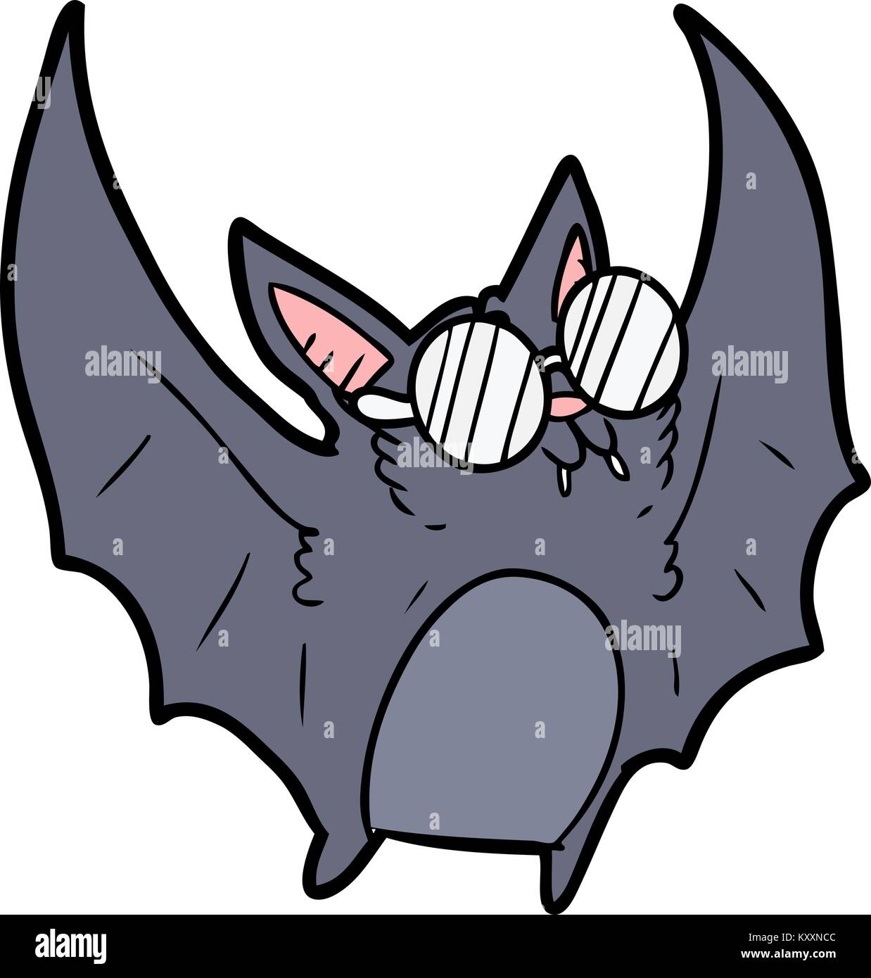 cartoon vampire bat wearing spectacles Stock Vector Image & Art - Alamy