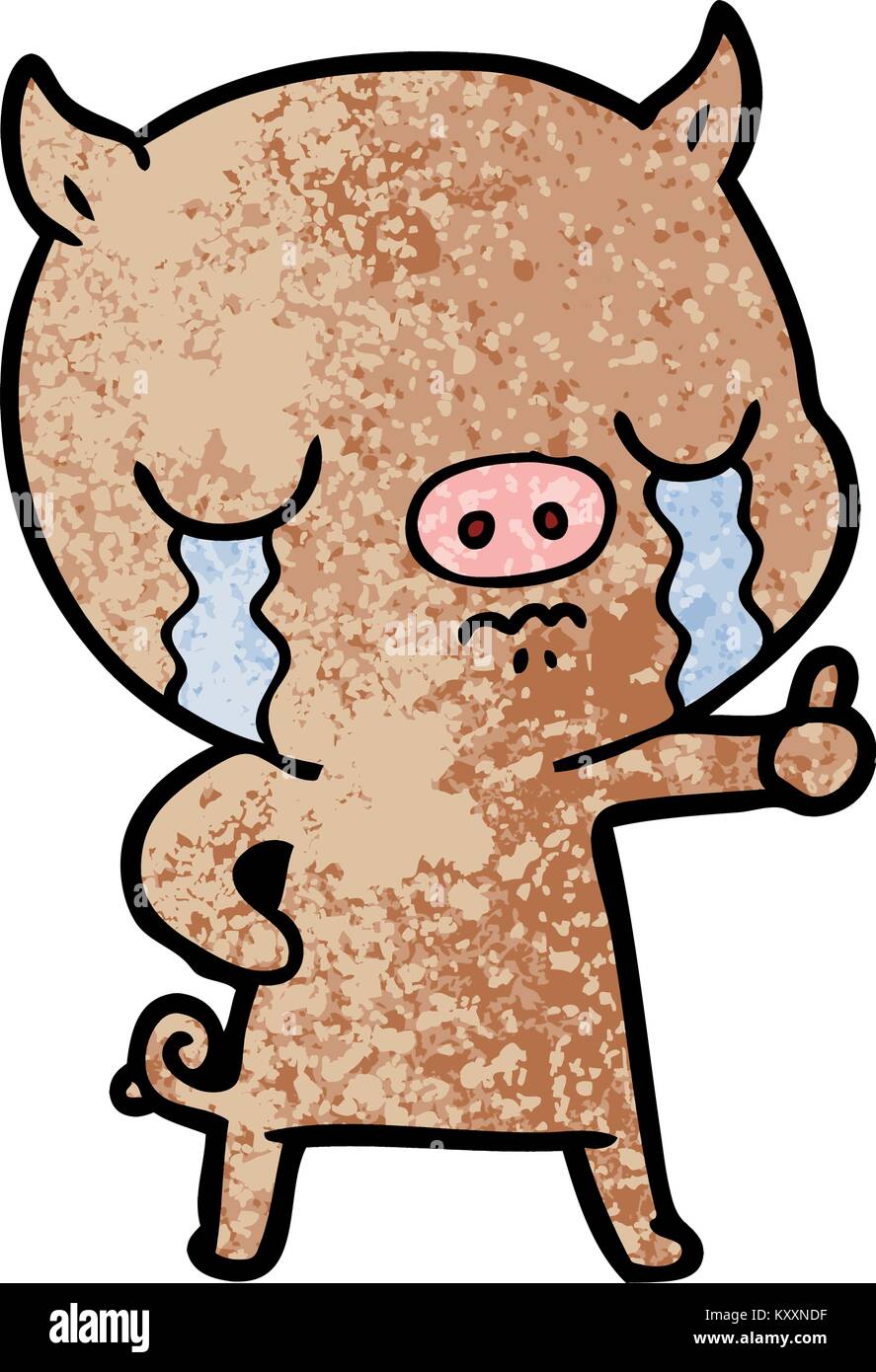cartoon pig crying Stock Vector Image & Art - Alamy