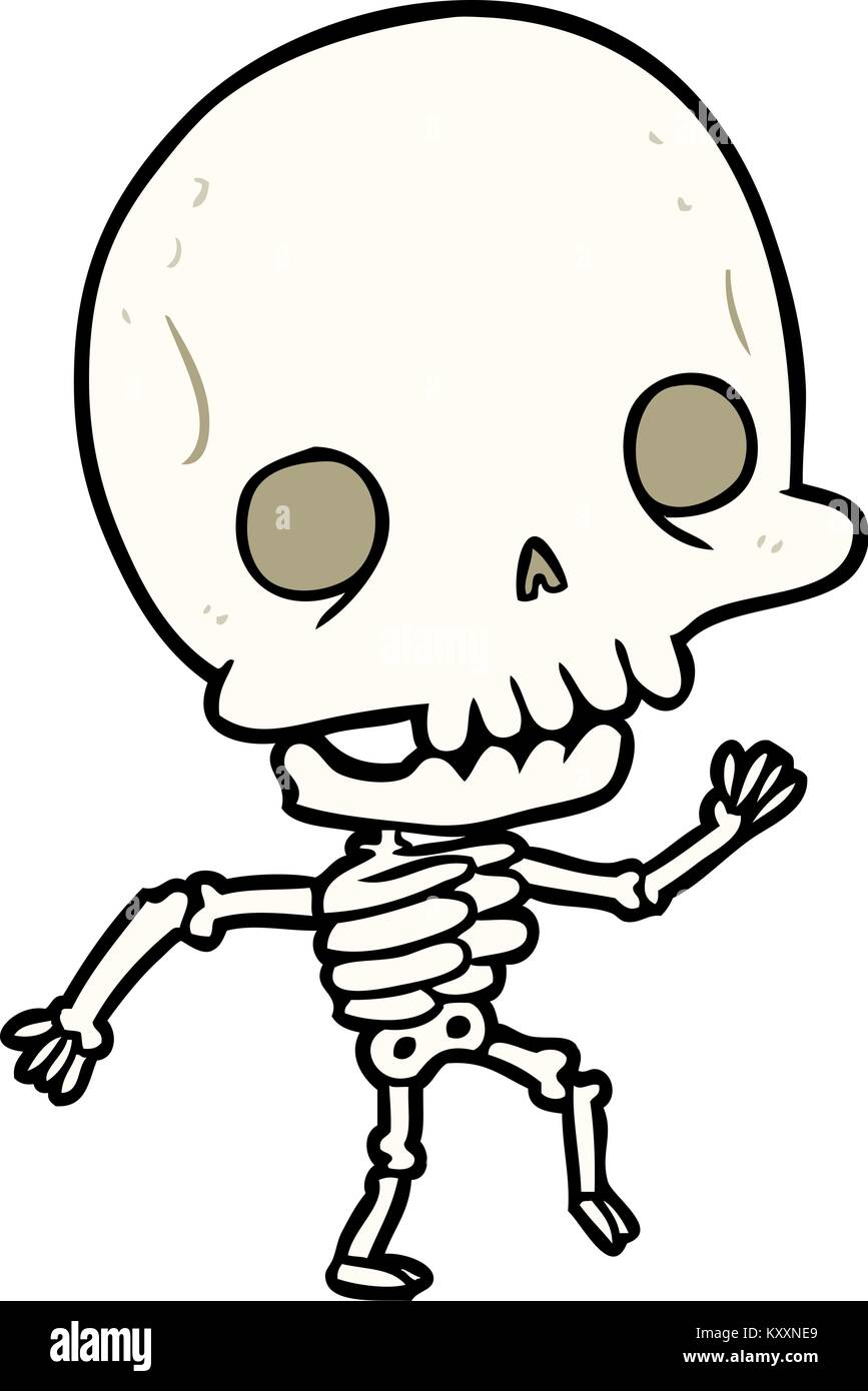 cute cartoon dancing skeleton Stock Vector Image & Art - Alamy