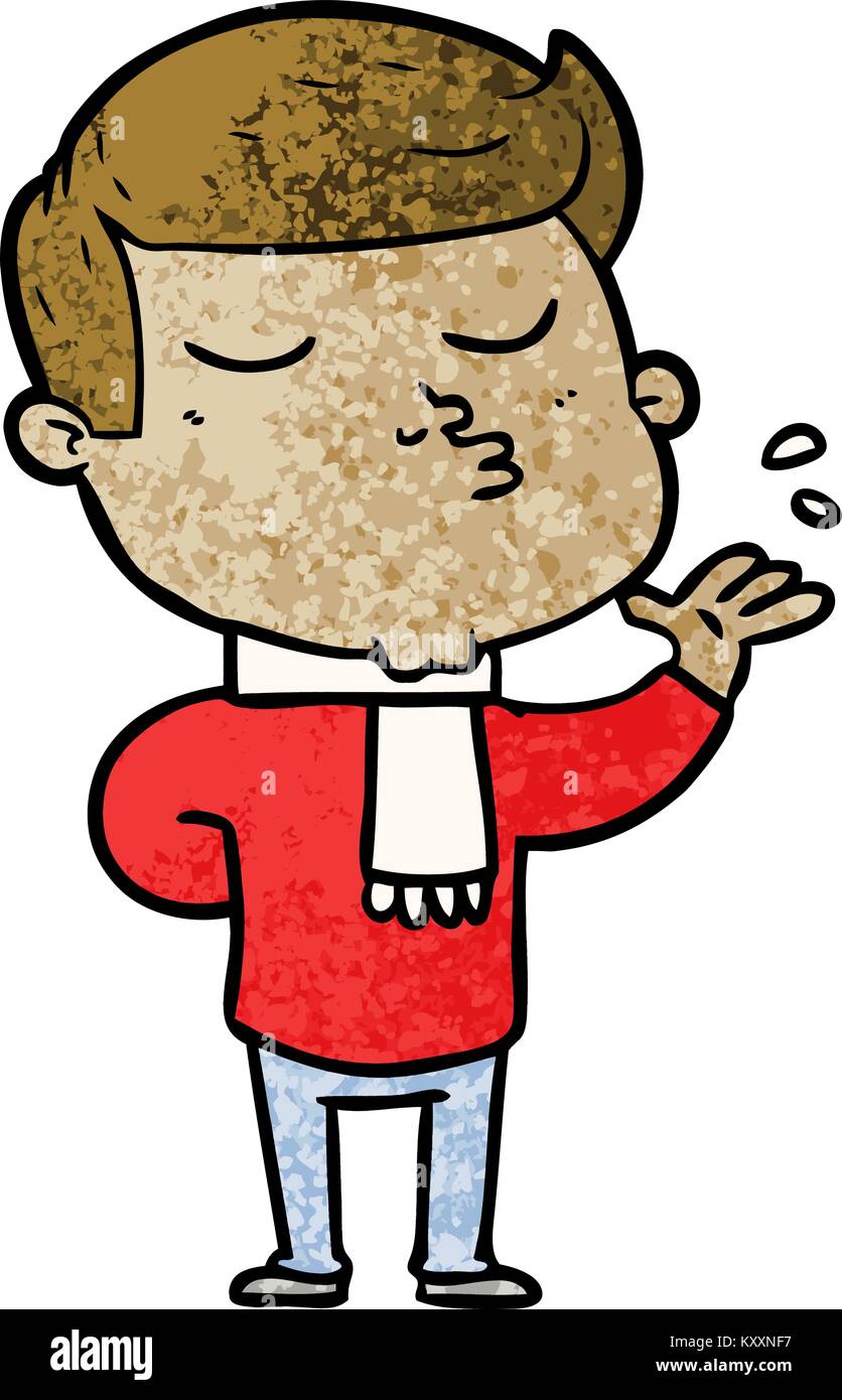 cartoon model guy pouting Stock Vector Image & Art - Alamy