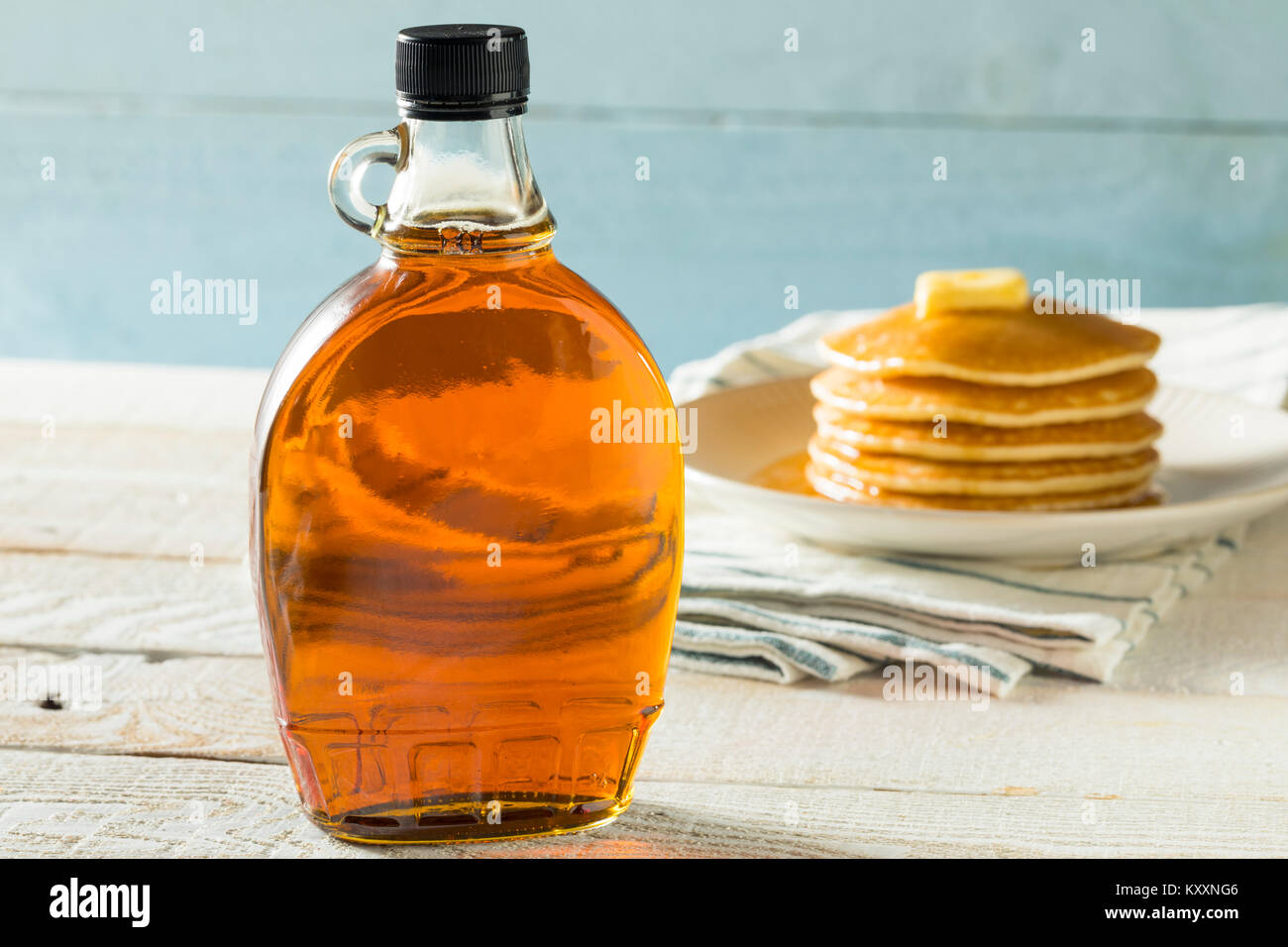 Raw Organic Amber Maple Syrup from Canada Stock Photo - Alamy