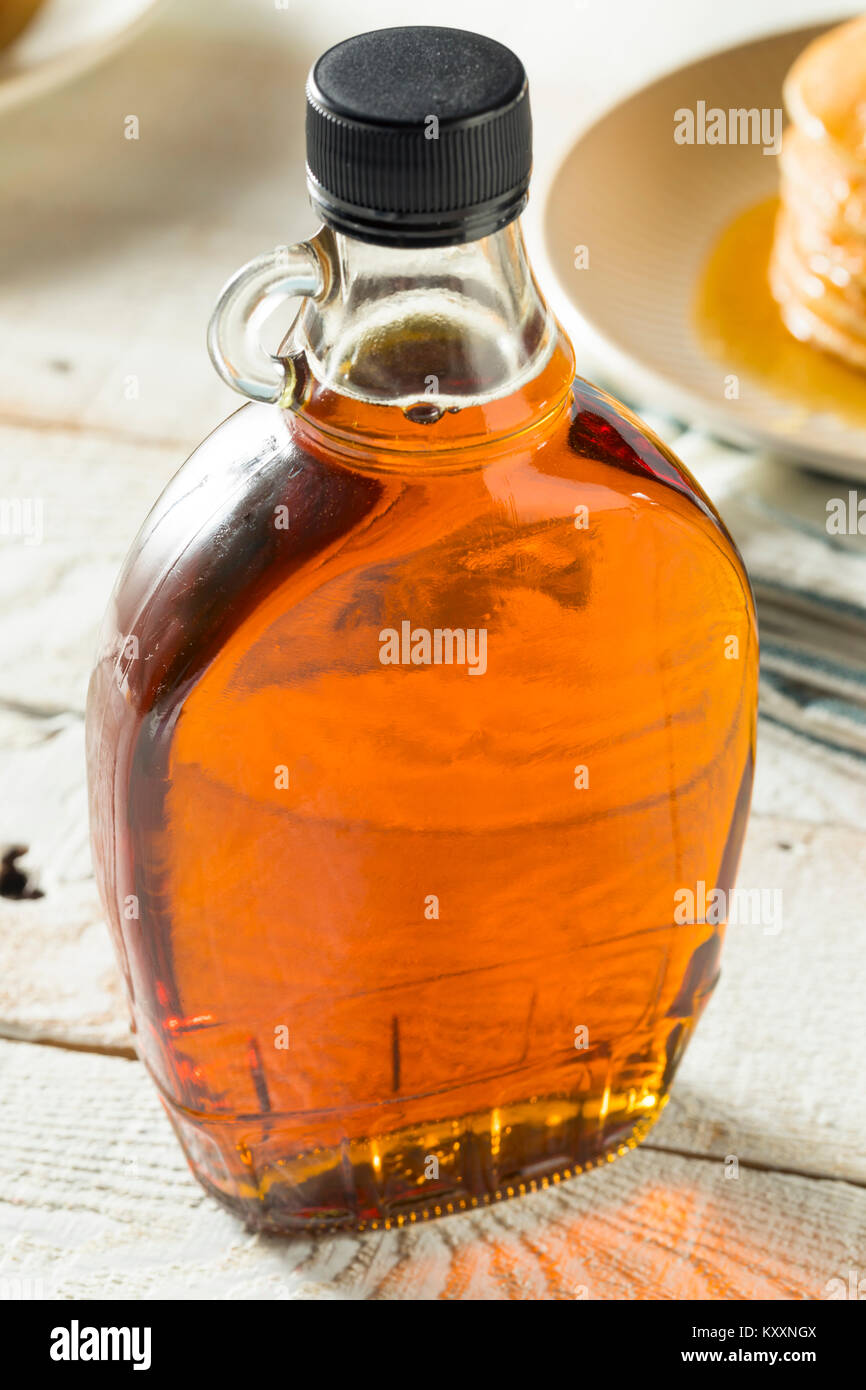 Raw Organic Amber Maple Syrup from Canada Stock Photo - Alamy