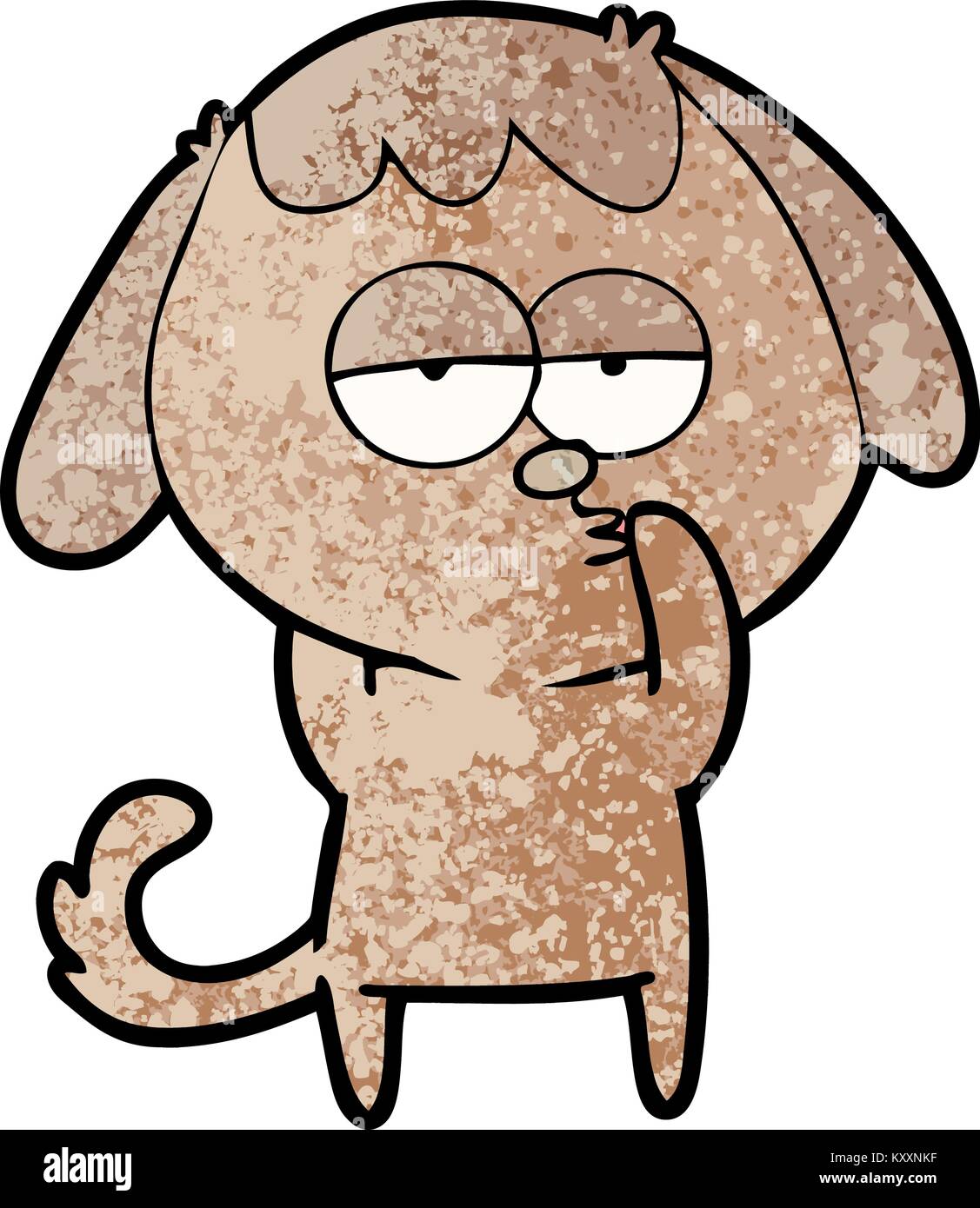 cartoon tired dog Stock Vector Image & Art - Alamy