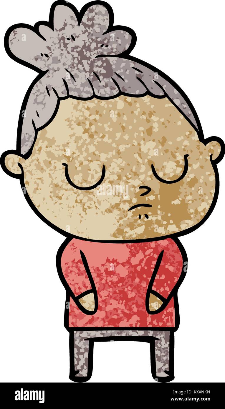 cartoon calm woman Stock Vector Image & Art - Alamy
