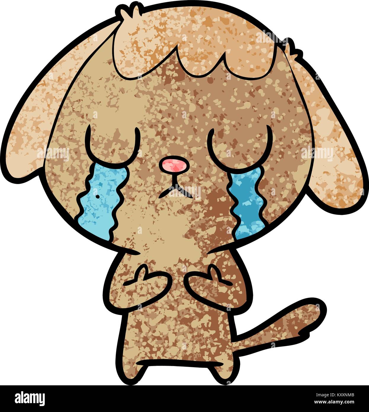 cute cartoon dog crying Stock Vector Image & Art - Alamy