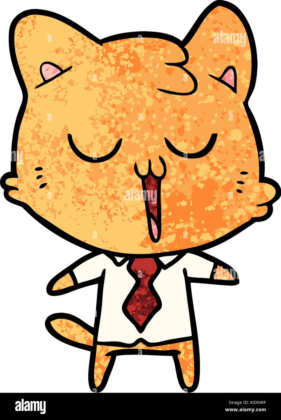 cartoon cat in shirt and tie Stock Vector Image & Art - Alamy