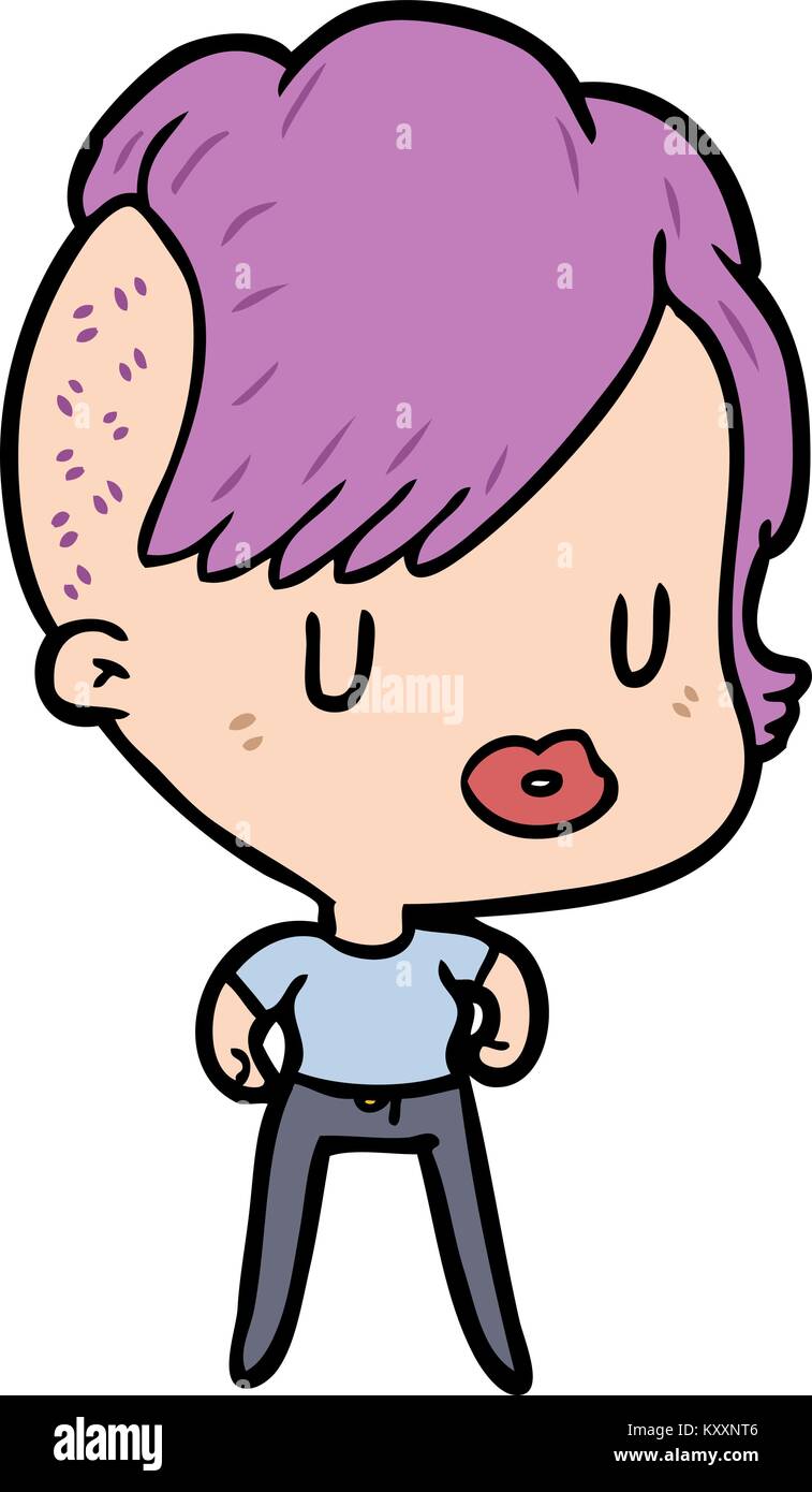 Hipster Haircut Girl