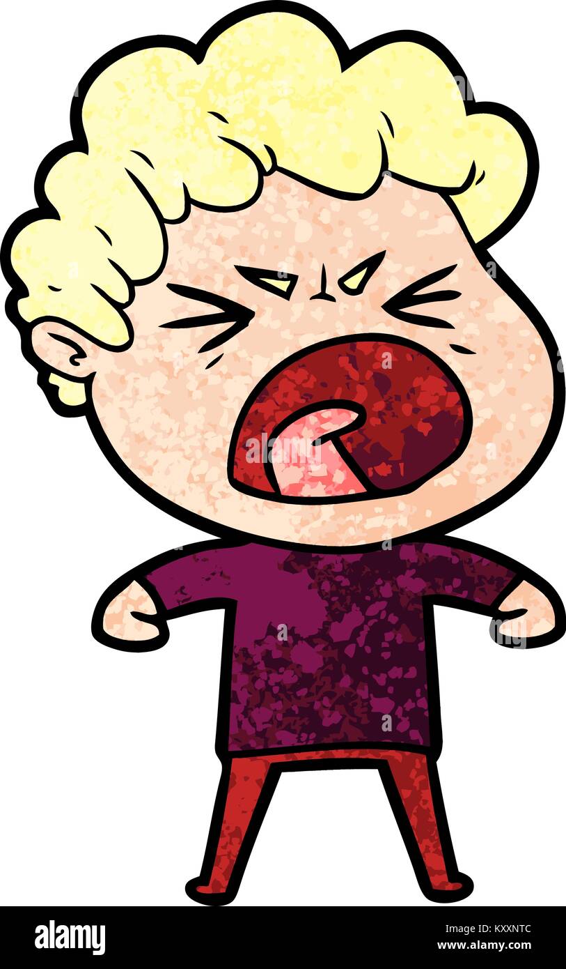 cartoon furious man Stock Vector Image & Art - Alamy