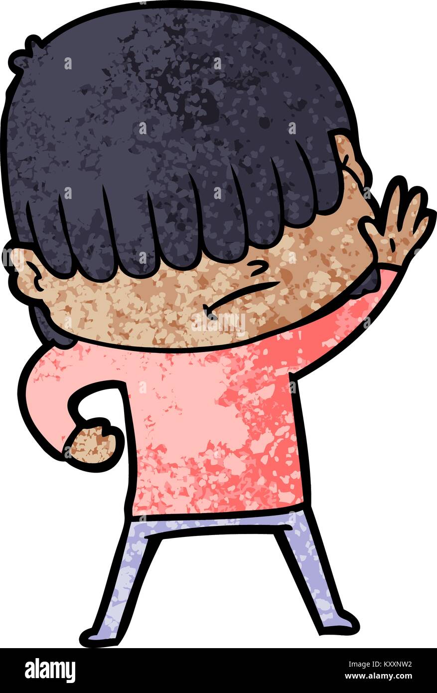 cartoon boy with untidy hair Stock Vector Image & Art - Alamy