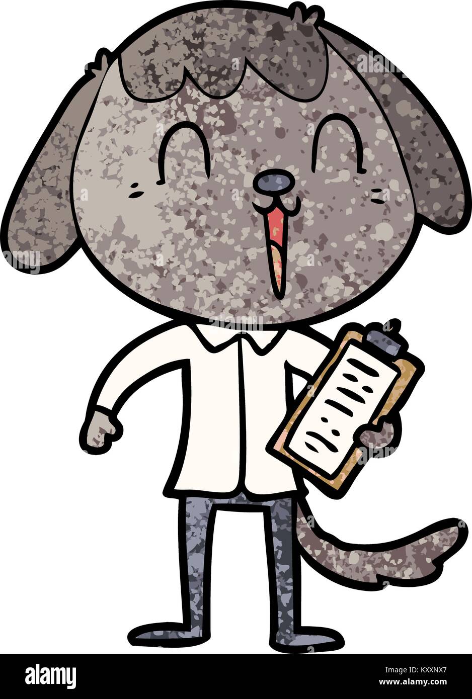 cute cartoon dog wearing office shirt Stock Vector Image & Art - Alamy